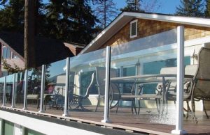 Frameless Glass Exterior Rail-White Post – Stairs, Spindles & Railings